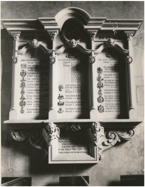 First World War Memorial Names